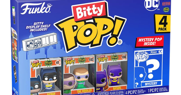 Funko Bitty Pop! DC Mini Collectible Toys 4-Pack - Batman, The Riddler ...