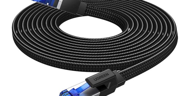 UGREEN Ethernet Cable 5M Cat 8 Internet Network Cable Flat Braided ...