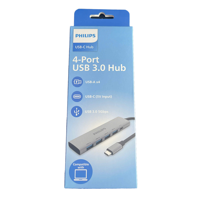 Philip USB-C 4 Port USB 3.0 Hub - Accessories| Games World Egypt